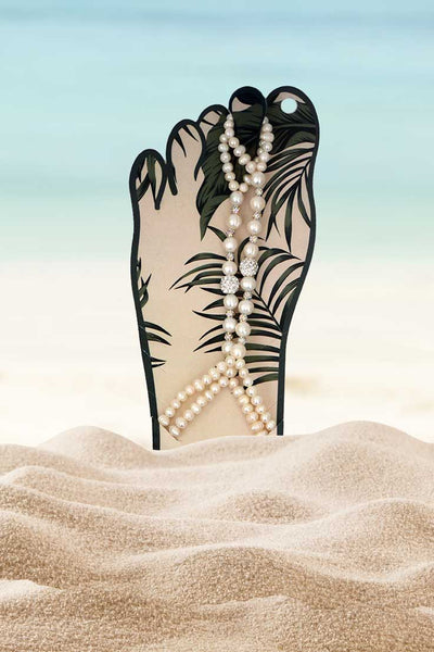 Achelois Beach Wedding Barefoot Sandals | Foot Jewelry | Soleless Sandals